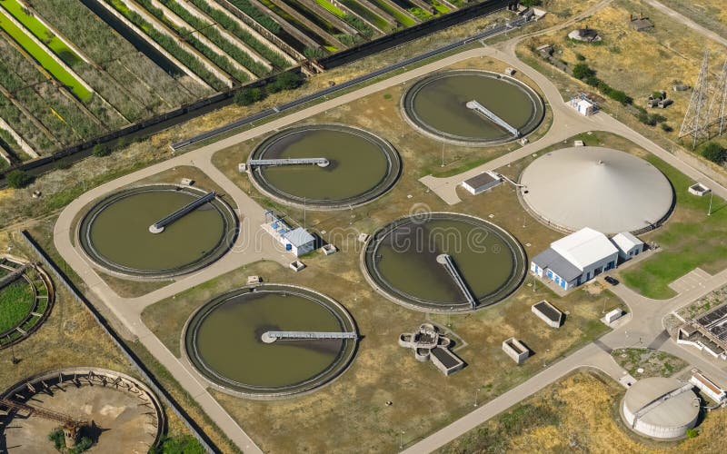 Wastewater treatment plant stock photo. Image of clean - 390232192