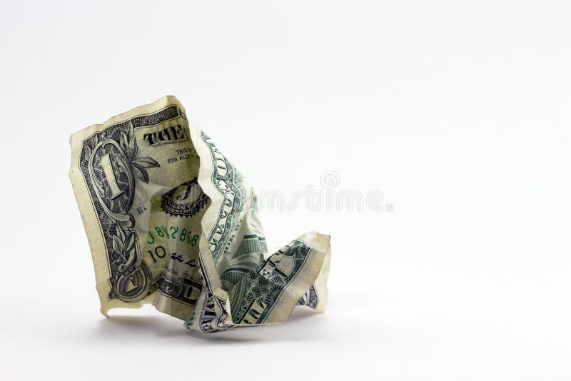 Pile of Crumpled Dollar Bills Stock Image - Image of bills, prosperity ...