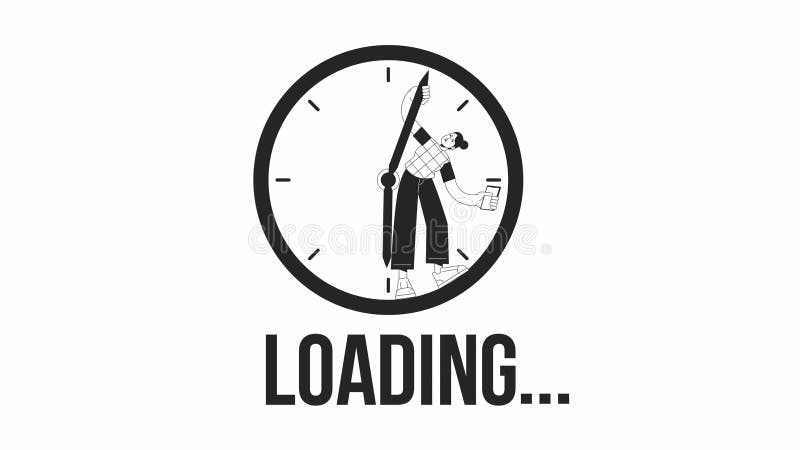 Wasting Time on Internet Animation Stock Footage - Video of isolated ...