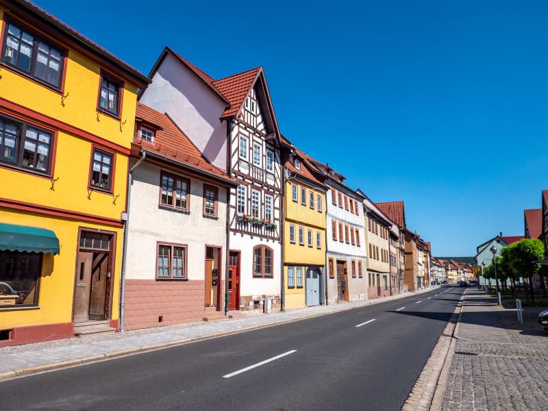 The Downtown of Wasungen in Thuringia Germany Stock Photo - Image of ...