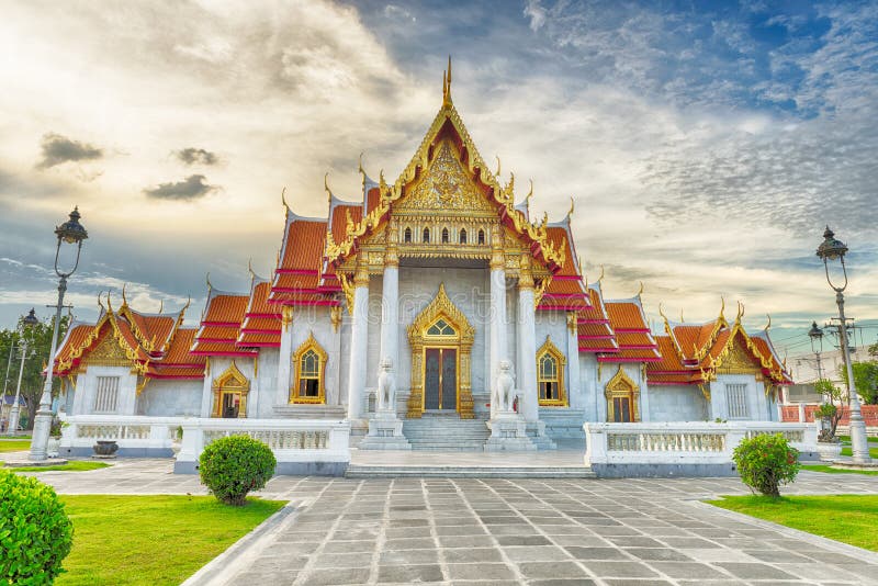 Wat Ben stock photo. Image of oriental, asia, marble - 68373322