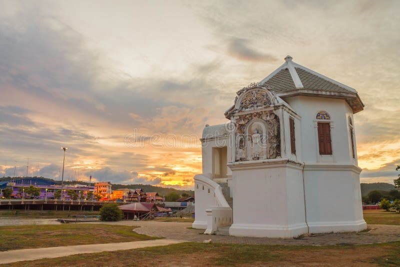 Wat Bot Temple at Twilight Time Stock Image - Image of ancient, thani ...