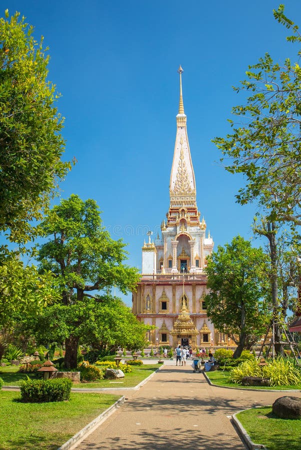 Wat Chalong Temple in Phuket Stock Photo - Image of background, sacred ...