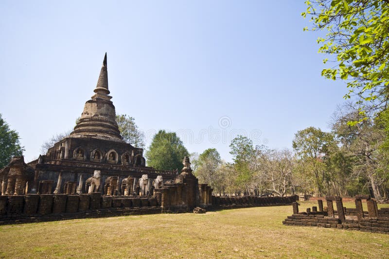 Wat Chang Lom stock image. Image of asia, pagoda, religion - 19249499