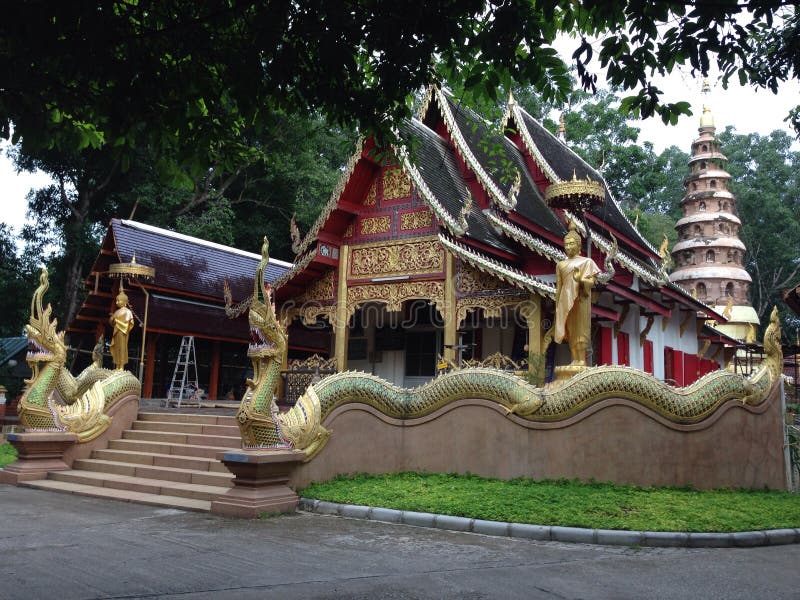 Wat in Chiangmai Thailand. stock photo. Image of temple - 58920690