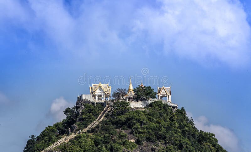 Wat Khao chong krachok stock image. Image of blue, carving - 35766681