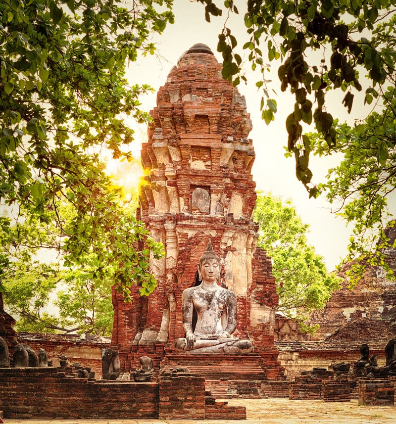 Wat Mahathat. stock photo. Image of heritage, siam, buddha - 52127366