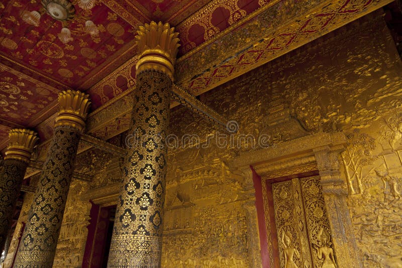 Wat Mai Suwan Daram in Luang Prabang Laos Stock Image - Image of daram ...