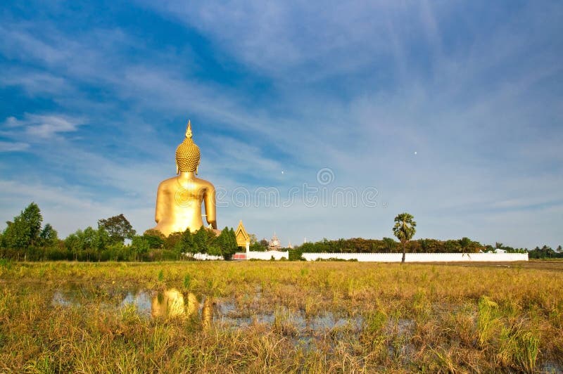Wat Muang Ang Thong Thailand Temple Stock Image - Image of peaceful ...