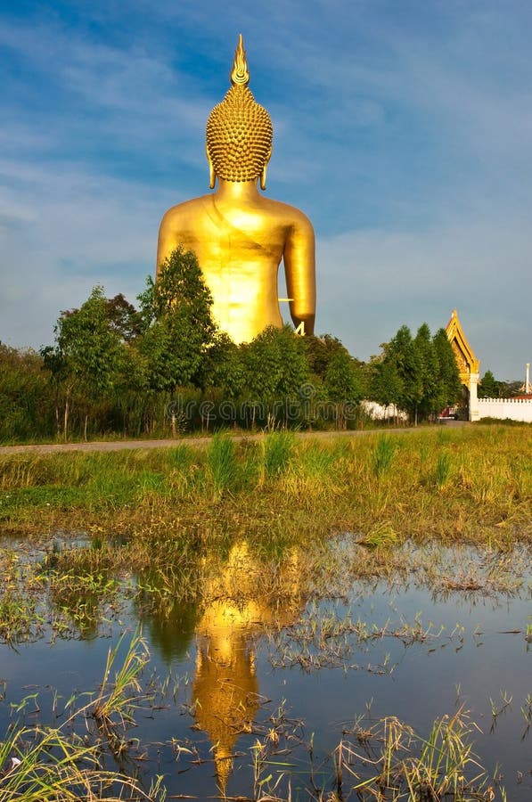 Wat Muang Ang Thong Thailand Temple Stock Image - Image of draw ...