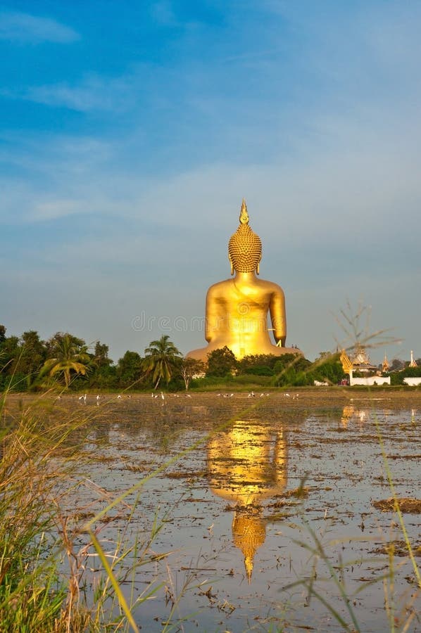 Wat Muang Ang Thong Thailand Temple Stock Image - Image of decoration ...