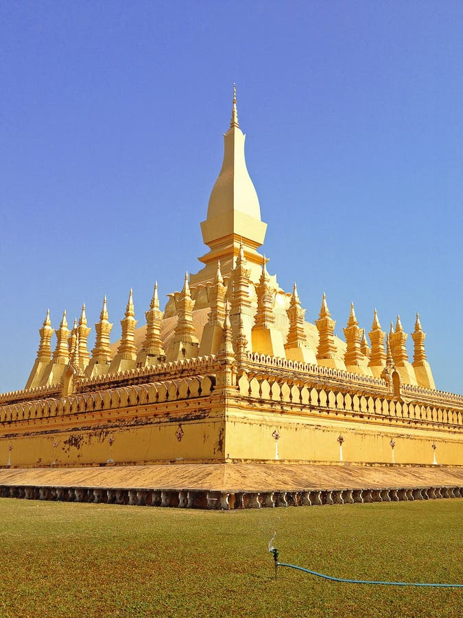 Wat Pha-that Luang (National Temple of Laos) Stock Image - Image of ...