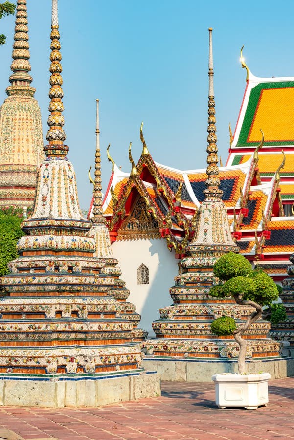 Wat Pho temple details stock photo. Image of golden - 273926442