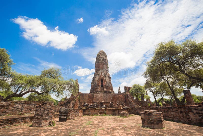 Wat Phra Ram stock photo. Image of green, cloud, landscape - 123642094