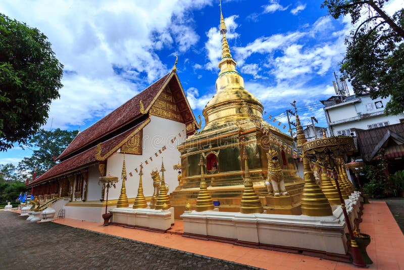 Wat Phra Sing Temple in Chiang Rai, Thailand Stock Image - Image of ...