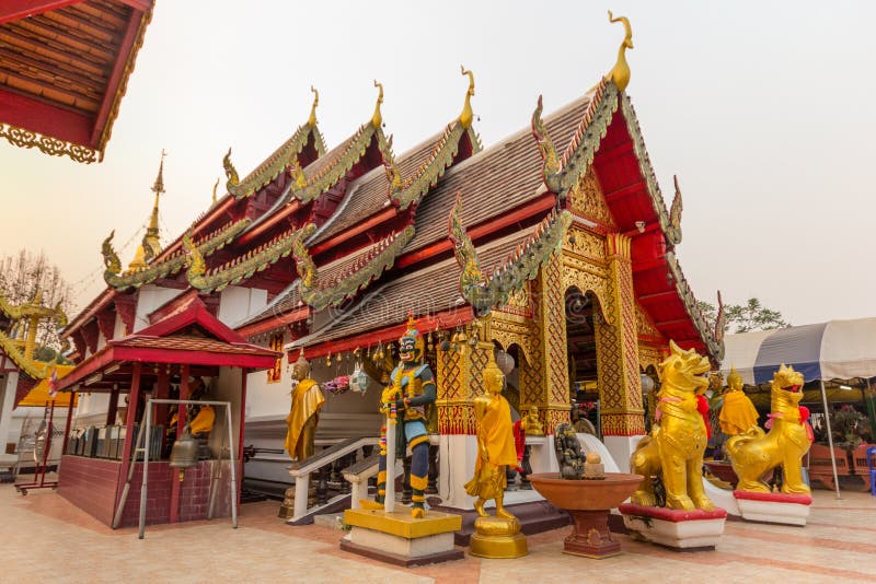 Wat phrathat doi kham stock photo. Image of architecture - 56486758