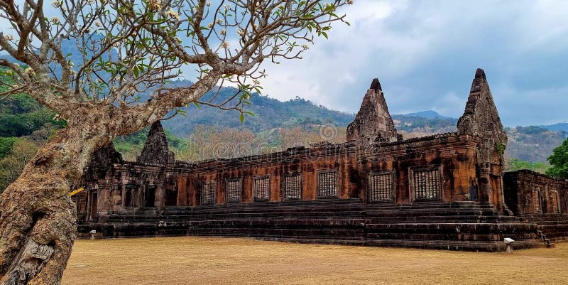 Wat Phu Castle Champasak Laos Stock Image - Image of champasak, laos ...