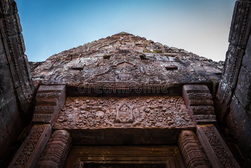 Wat phu stock image. Image of mountain, landmark, castle - 75080091