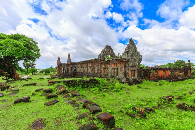 Wat Phu or Vat Phou stock photo. Image of beautiful, site - 83170916