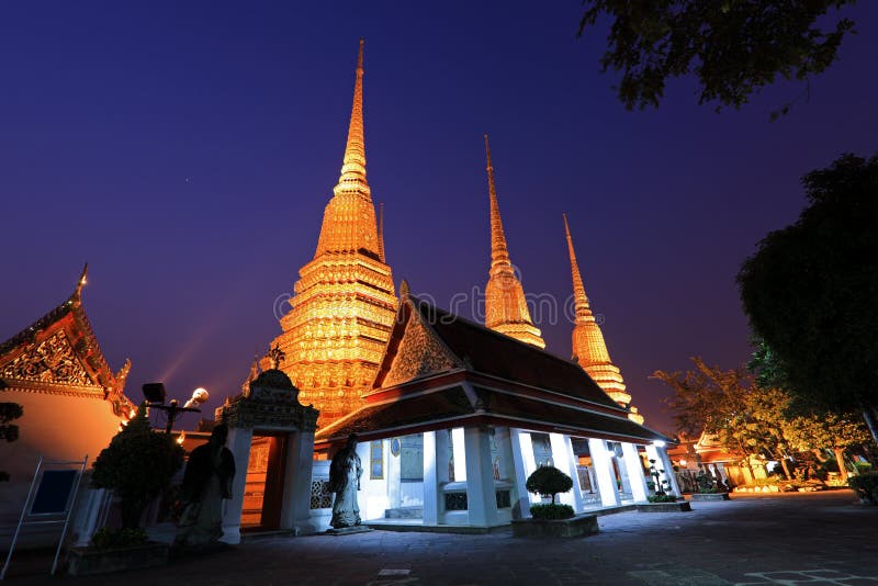 Wat Po temple stock photo. Image of buddha, oriental - 23435686