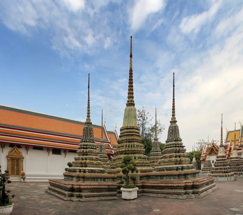 Wat Pho temple in Bangkok stock image. Image of asian - 23099573