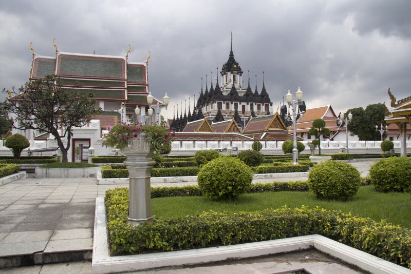 Wat Ratchanadda and the Loha Prasat Temple, Bangkok Stock Photo - Image ...