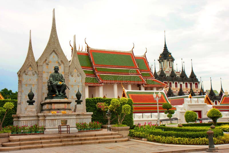 Wat Ratchanatda.the Temple in the Bangkok Stock Photo - Image of ...
