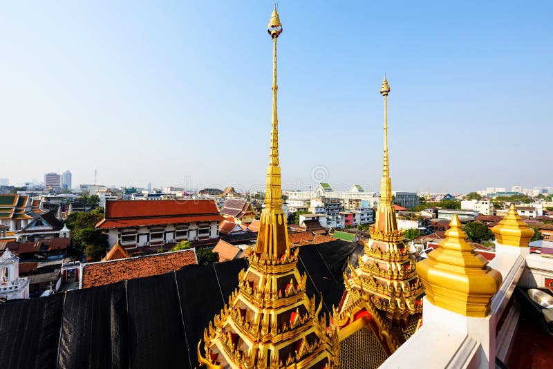 Wat Ratchanatdaram, Bangkok Stock Photo - Image of prasat, ancient ...