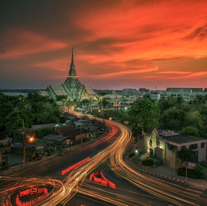 Wat Sothon stock image. Image of golden, grand, landmark - 39505929
