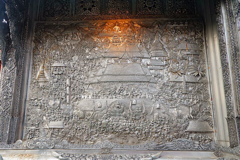 Beautiful Decoration of Wat Sri Suphan or the Silver Temple, Chiang Mai ...