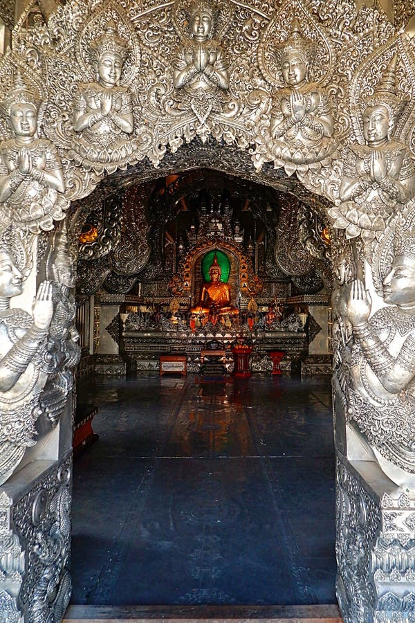 Buddha Statue Wat Sri Suphan or the Silver Temple, Chiang Mai, Thailand ...