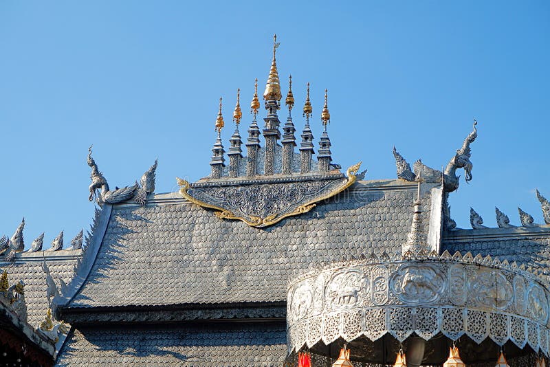Wat Sri Suphan or the Silver Temple, Chiang Mai, Thailand Stock Image ...