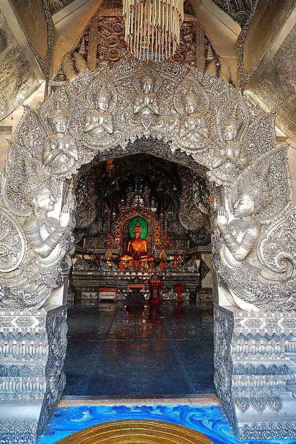Buddha Statue Wat Sri Suphan or the Silver Temple, Chiang Mai, Thailand ...