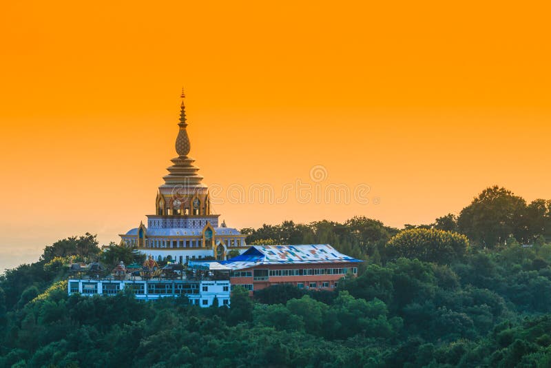 Wat Thaton in the sunset stock photo. Image of history - 52084228