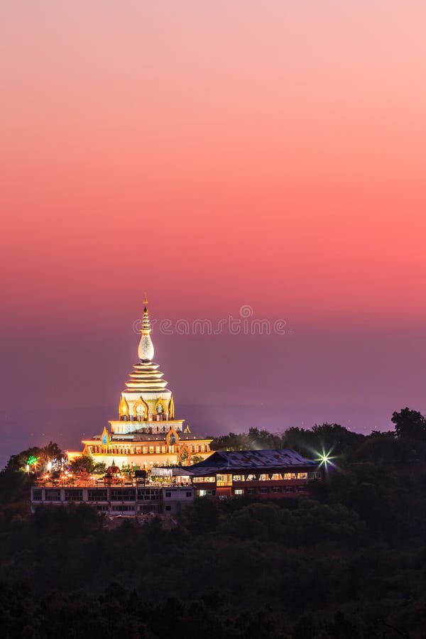 Wat Thaton in the Sunset, Thailand Stock Photo - Image of chiangmai ...