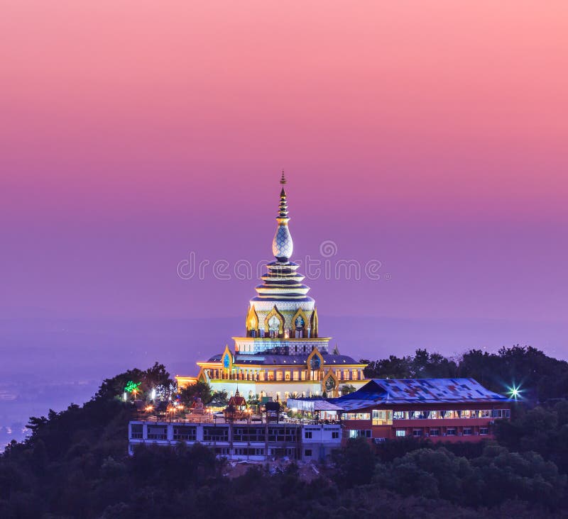 Wat Thaton in the Sunset, Thailand Stock Photo - Image of luxury ...