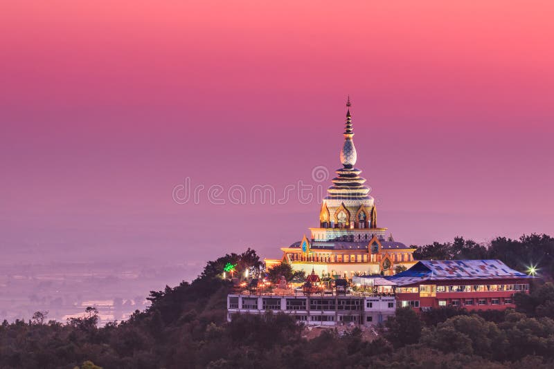 Wat Thaton in the Sunset, Thailand Stock Image - Image of destinations ...