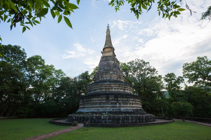 Wat Umong temple stock photo. Image of stone, chiang - 84390786