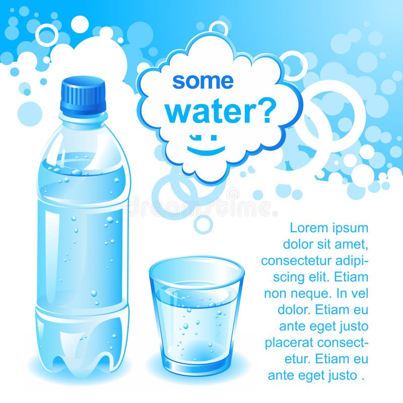 Wat water? vector illustratie. Illustration of fles, vers - 11935027