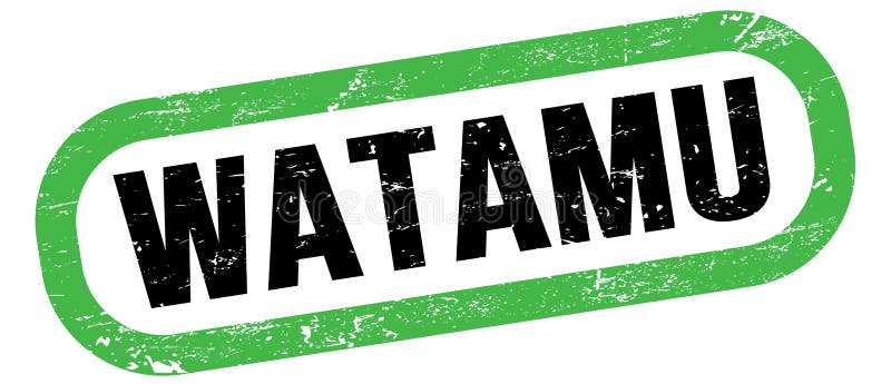 WATAMU, Text Written on Green-black Stamp Sign Stock Illustration ...