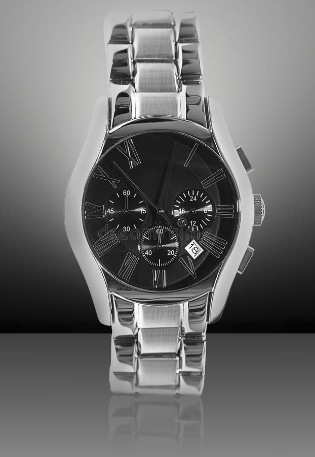 Watch stock image. Image of chrome, hand, hands, dial - 22185767