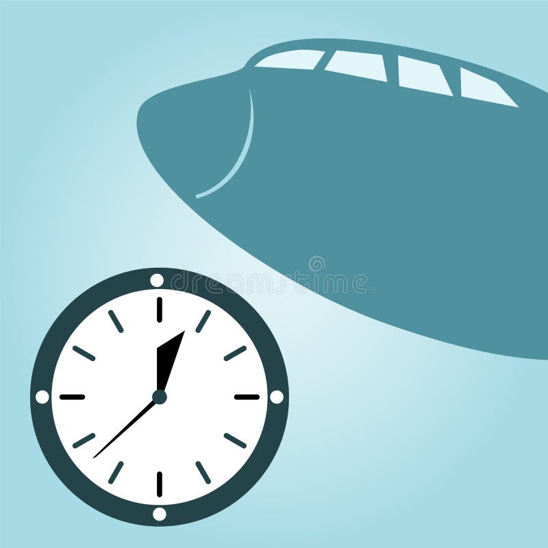 Watch and airplane stock vector. Illustration of design - 54831120