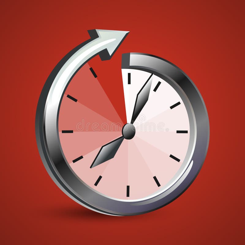 Infinity time spiral clock stock illustration. Illustration of ...