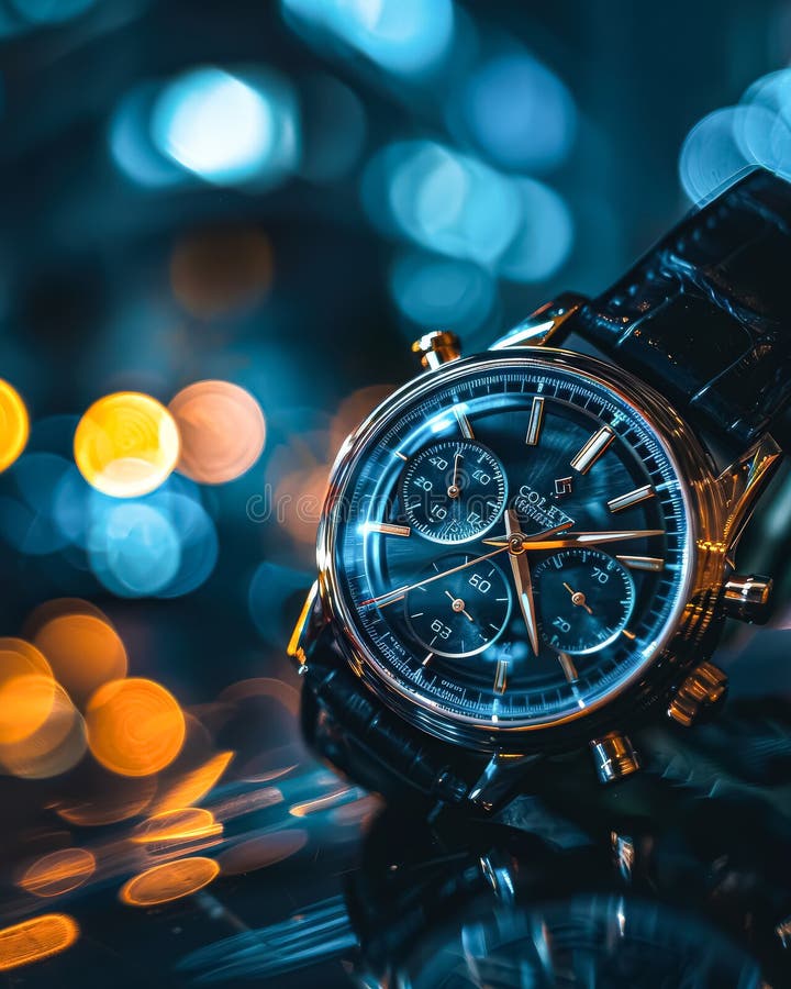 Rolex Watch Black Band Sits Table Stock Photos - Free & Royalty-Free ...