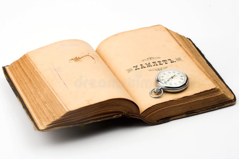 Watch and book stock photo. Image of chronometer, work - 5194352