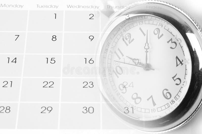 Watch on calendar stock image. Image of numbers, event - 108006885