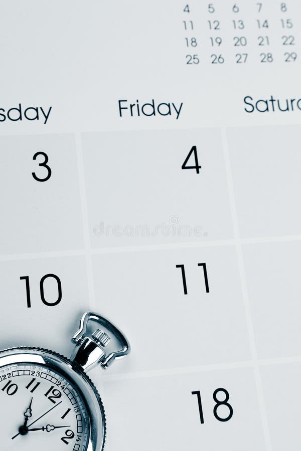 Watch on calendar stock photo. Image of time, appointment - 44302020