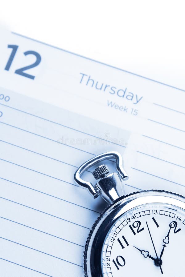 Watch on calendar stock image. Image of urgency, page - 74981255
