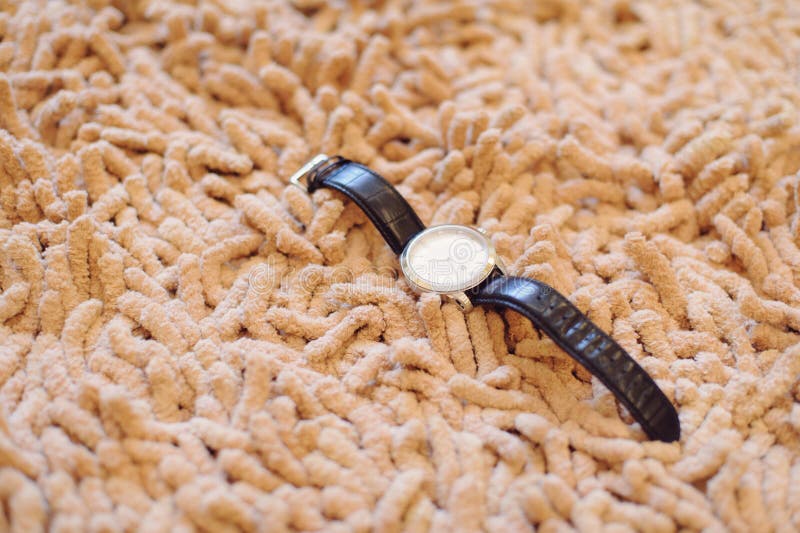 Watch on Carpet stock image. Image of accessory, reflection - 47759997