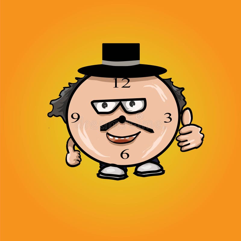 Watch Cartoon stock illustration. Illustration of face - 187010419